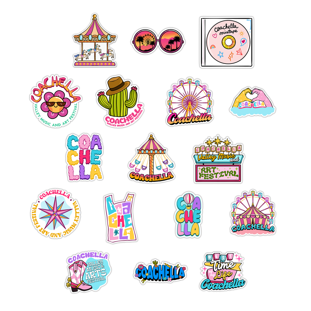 Coachella Sticker Collection – GirlsPrintingHouse