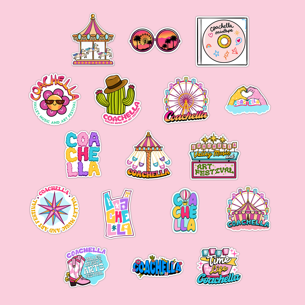 Coachella Sticker Collection – GirlsPrintingHouse