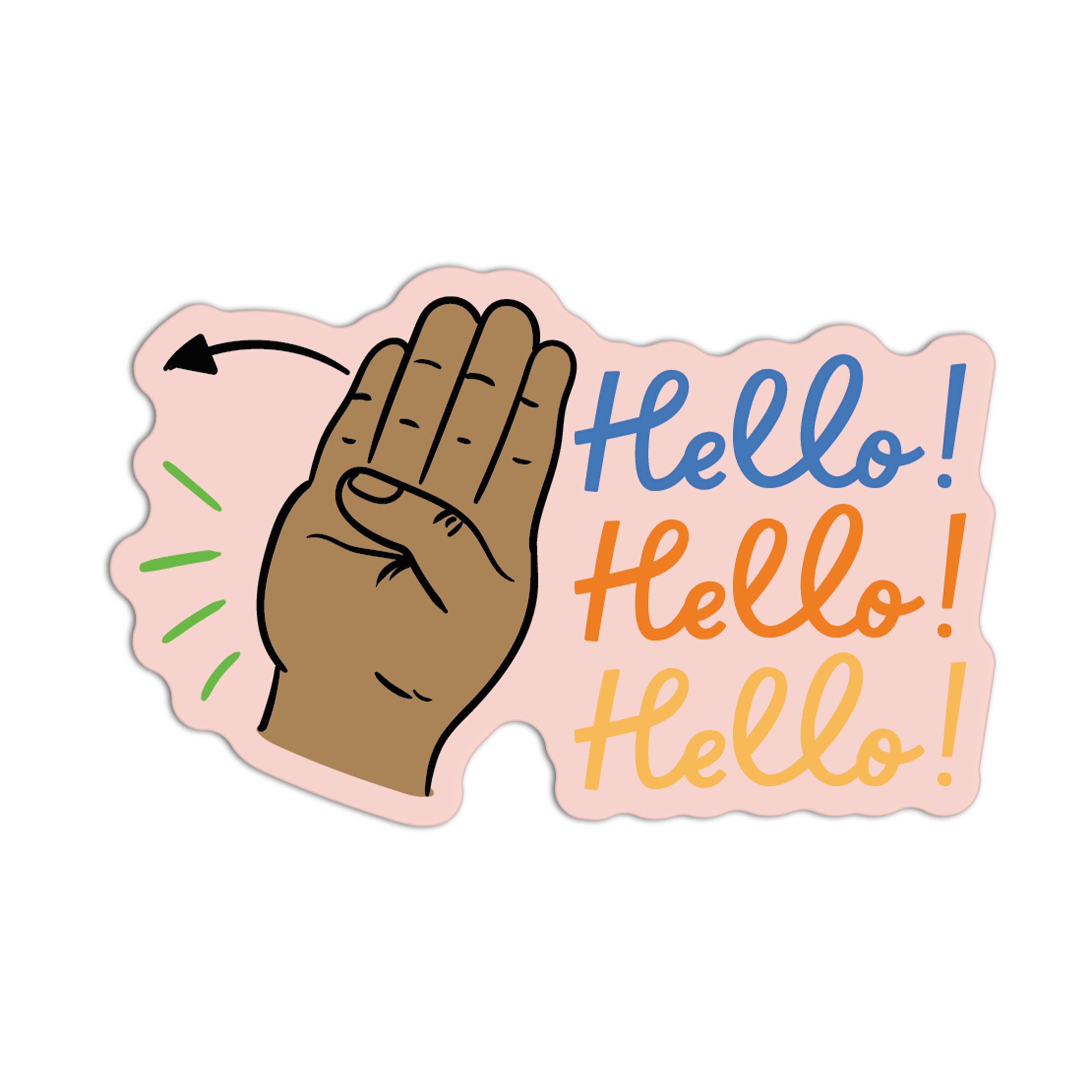 Hello New Asl Sticker – GirlsPrintingHouse