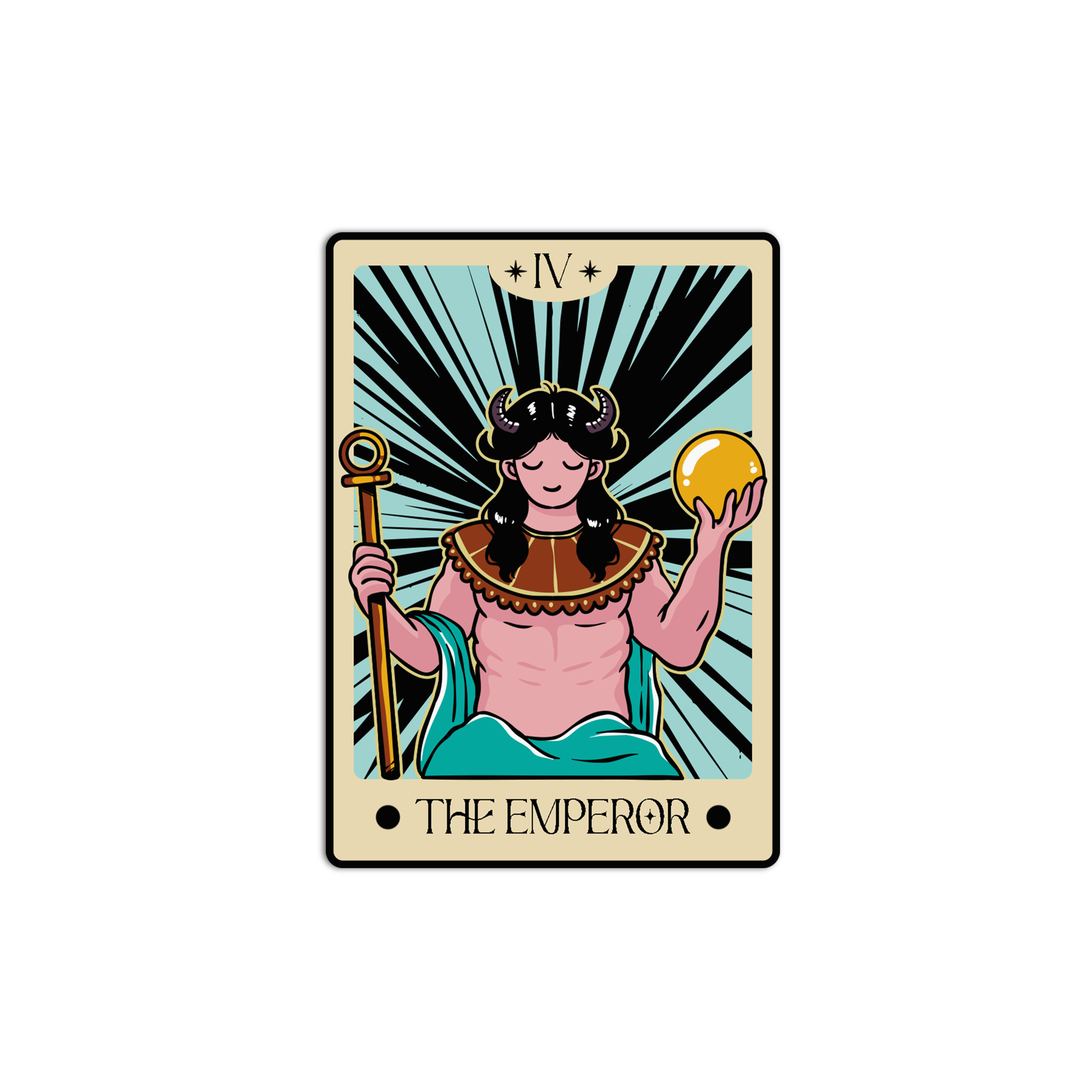 The Emperor Tarot Sticker – GirlsPrintingHouse