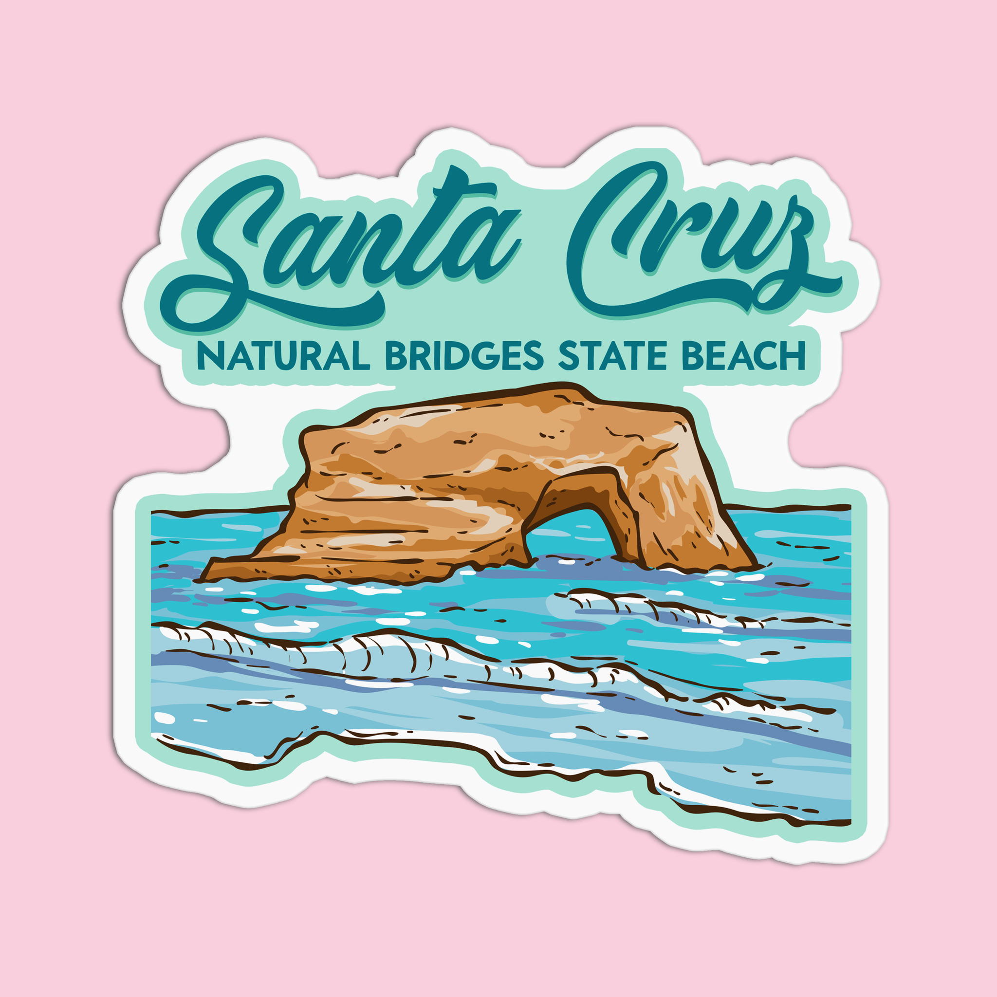 Santa Cruz California Sticker – GirlsPrintingHouse